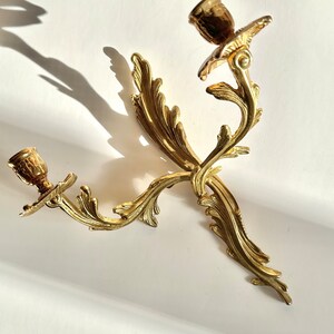 Pair of Antique French Rococo Style Gilt Bronze Candelabras Wall Candle ...