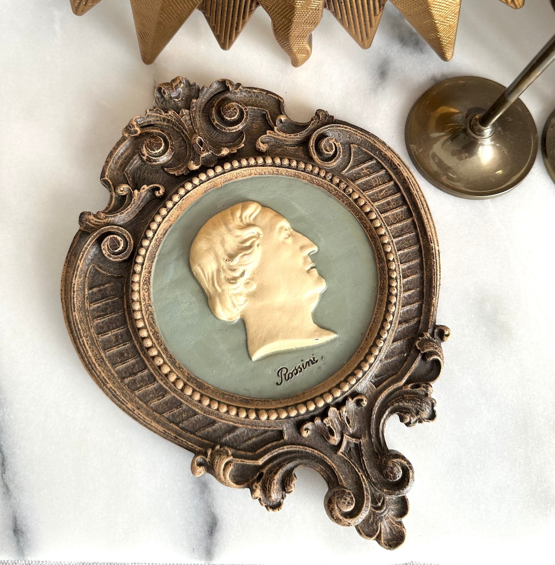 Vintage Italian Composer Gioacchino Rossini Portrait Medallion 1792 ...