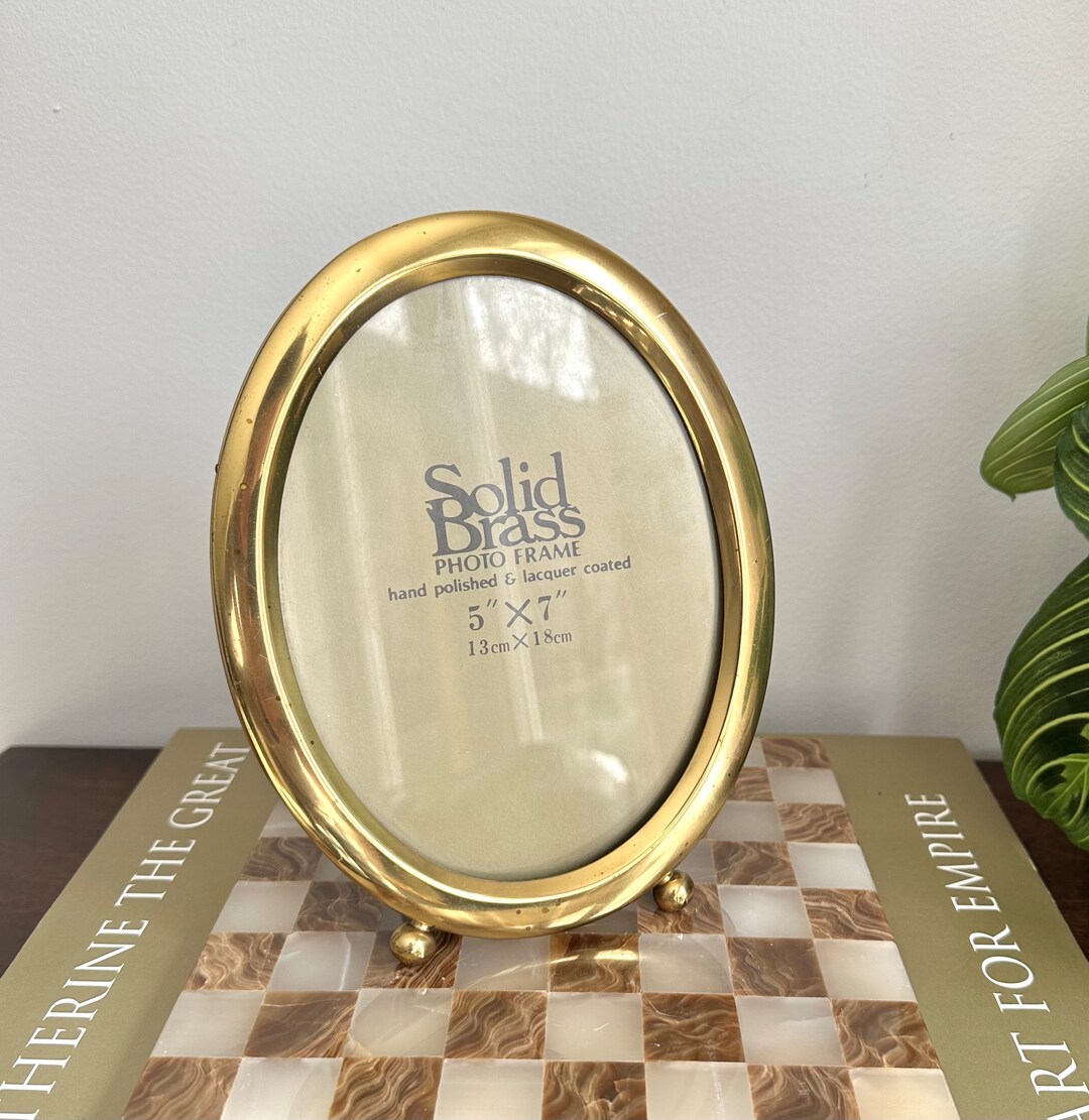 Vintage Solid Brass Photo Frame Hand Polished and Lacquer Coated Made ...