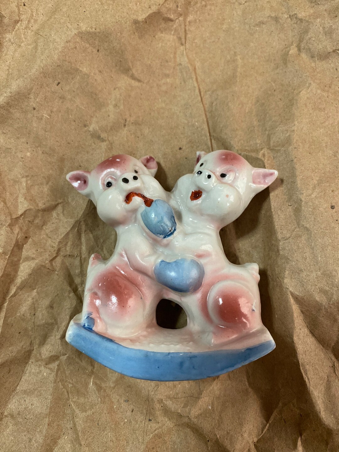 Fighting Pig Figurine - Etsy