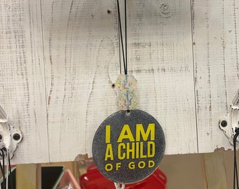 Child of God | Christian Car Charm, Christian Gift, Wooden Car Oil ...
