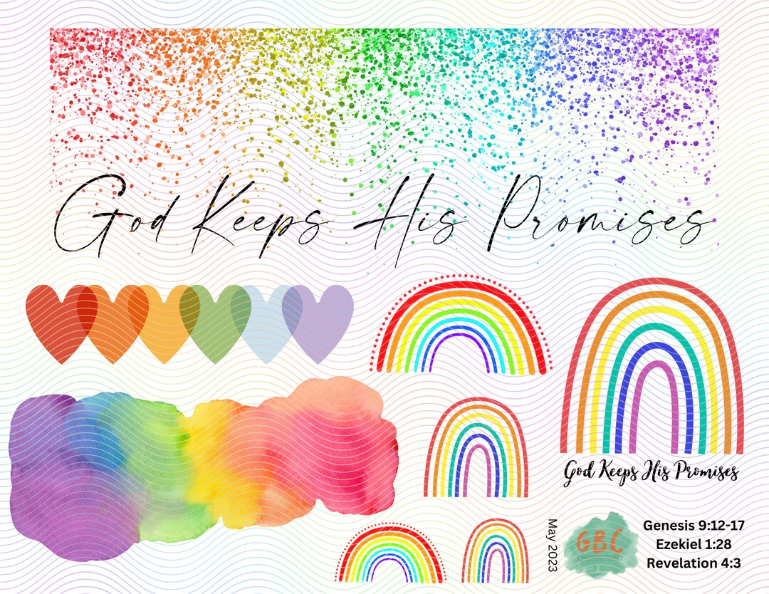 Rainbow {god Keeps His Promises} Bible Journaling Printable - Digital ...