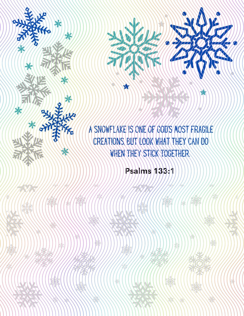 Snowflake Bible Journaling Printable - Digital File - Etsy