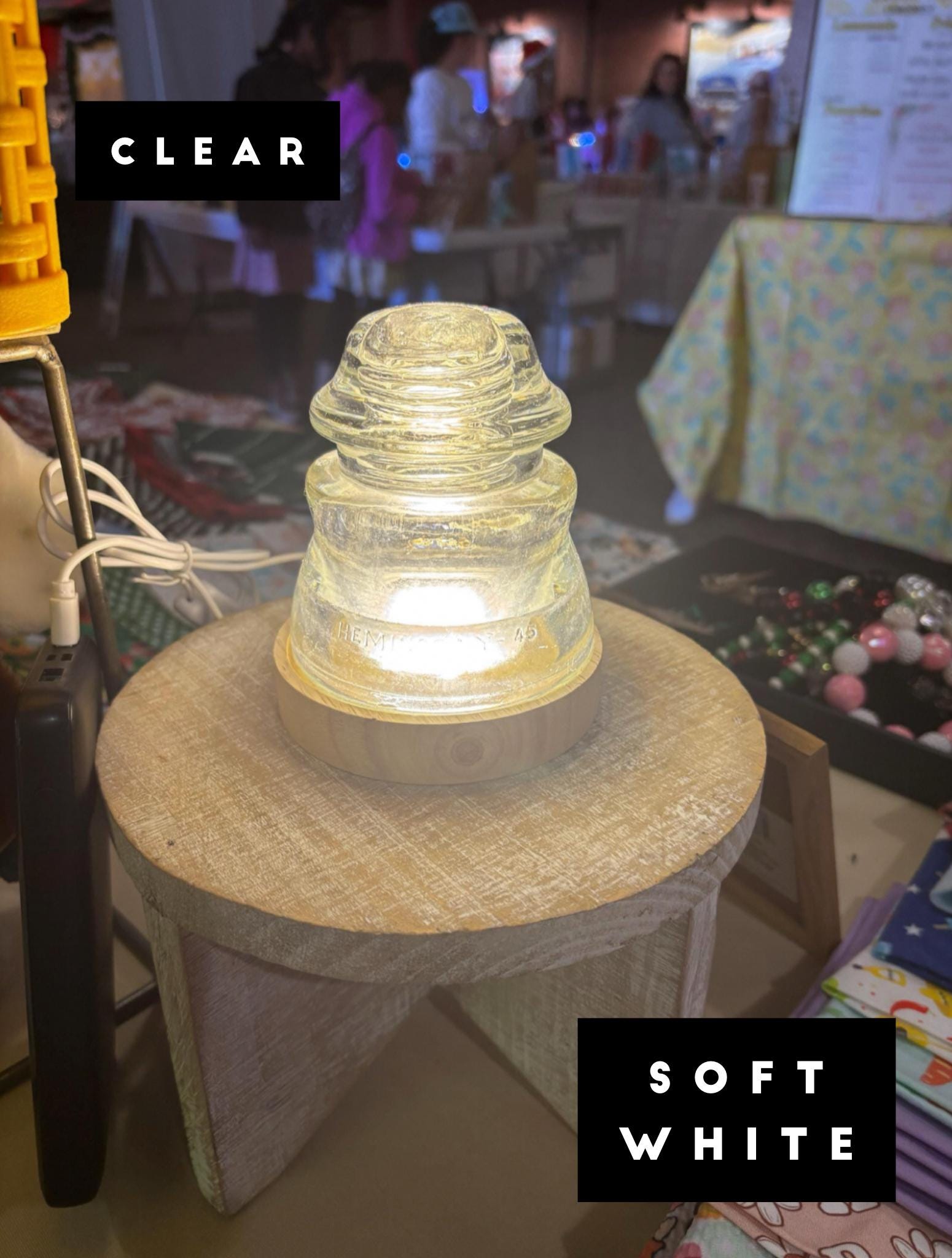 Vintage Glass Insulator LED Light - Etsy