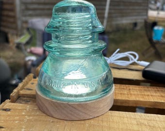 Glass Insulator Hanging Pendant Light Kit - Includes Porcelain Socket ...