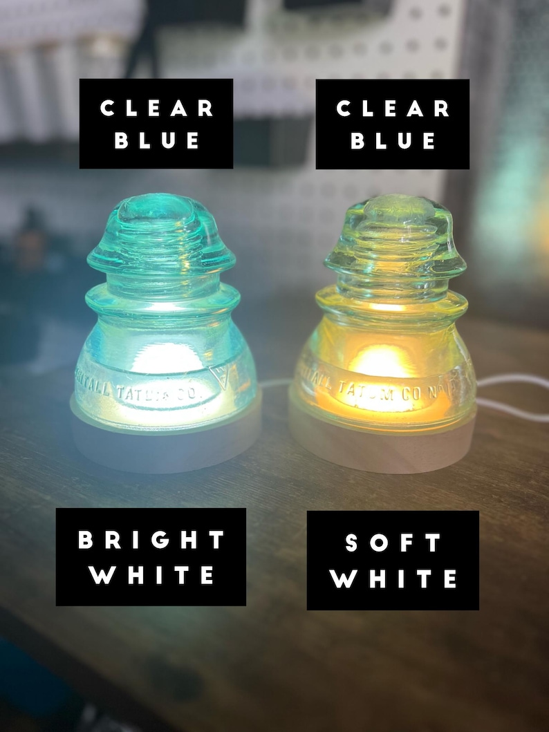 Vintage Glass Insulator LED Light - Etsy
