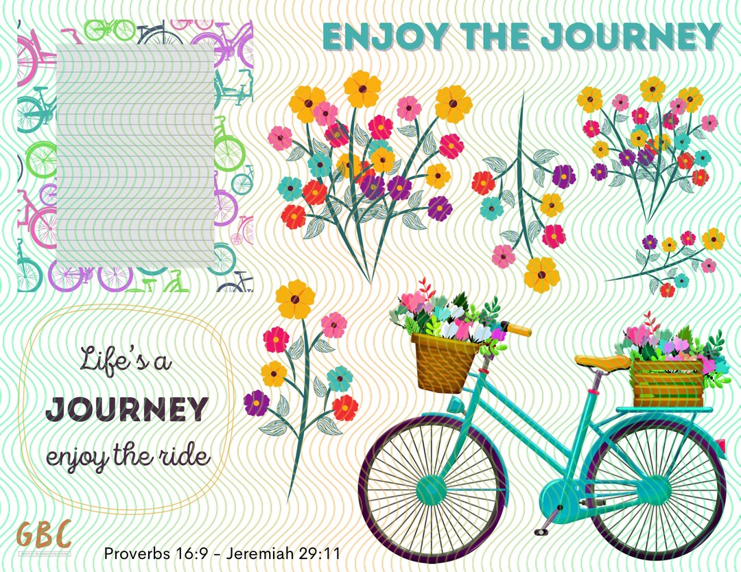 Enjoy the Journey Bike Bible Journaling Printable - Digital File - Etsy