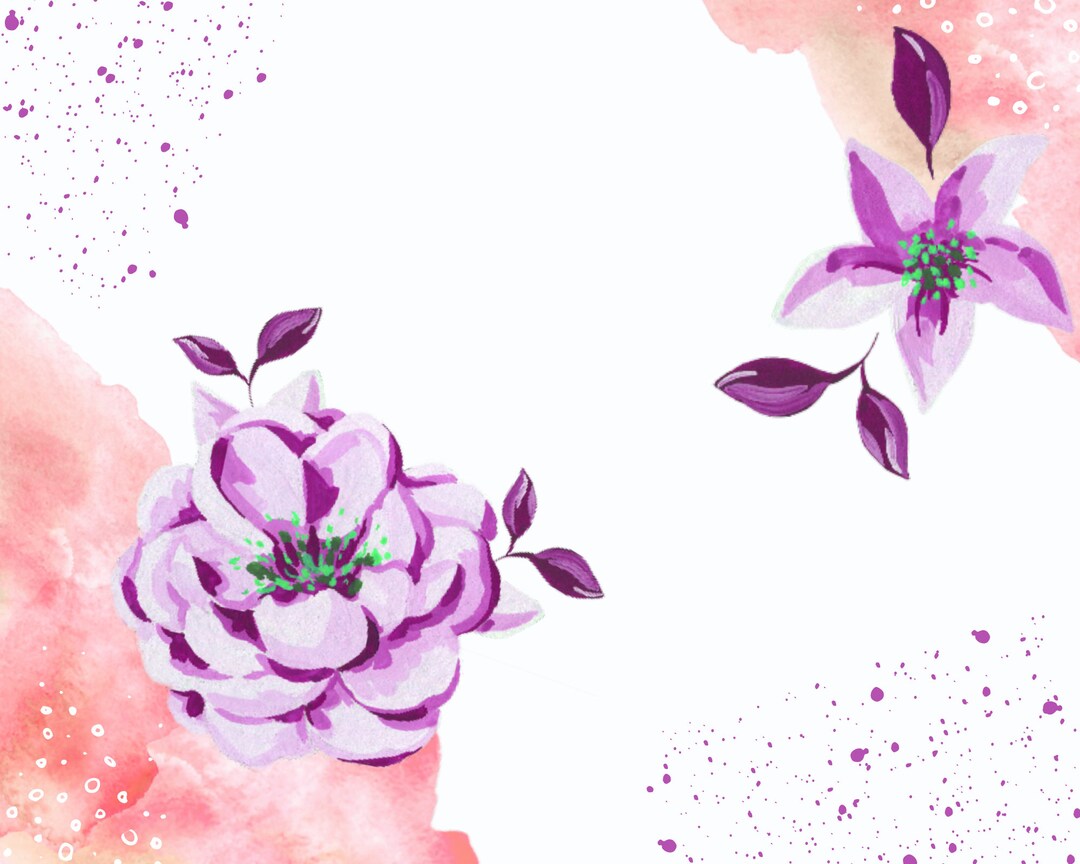 Brush Markered Flowers Digital Download - Etsy