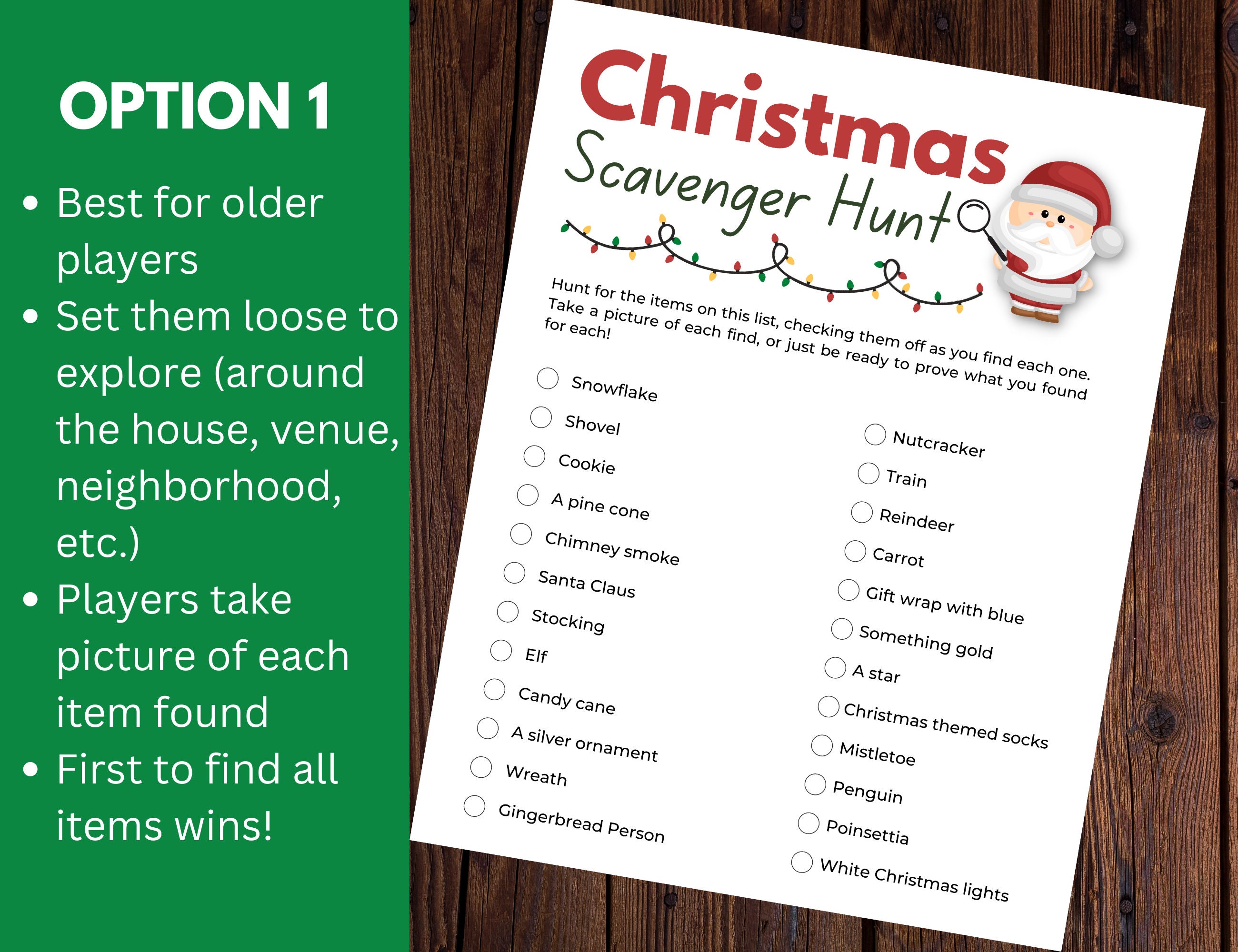 Christmas Scavenger Hunt for Kids, Teens, and Adults | Christmas Party ...