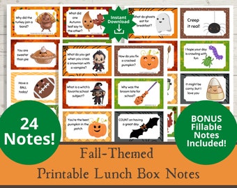 Thanksgiving Jokes for Kids, DIGITAL Thanksgiving Lunch Box Notes for ...