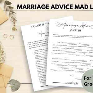 Love Story Mad Libs for Wedding Wedding Mad Libs Printable Wedding ...
