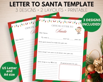 Christmas Wish List for Kids, Printable Holidays Wish List Template ...