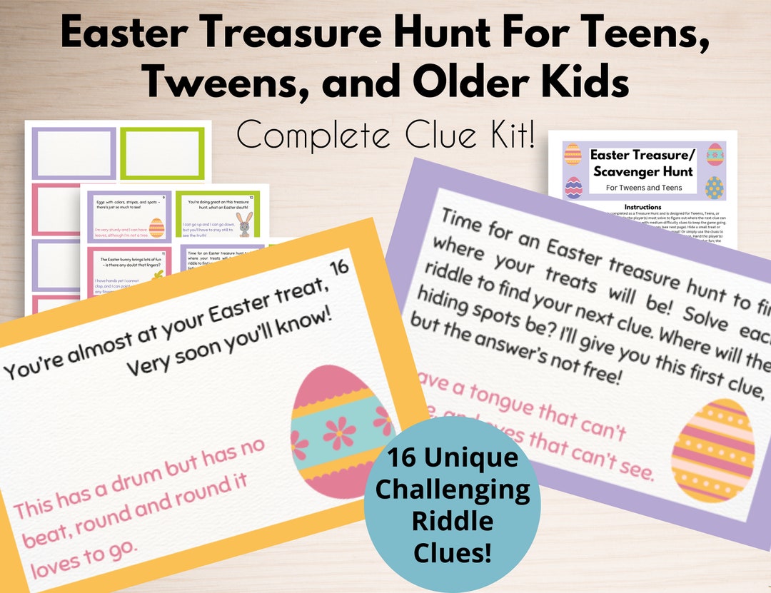 Easter Scavenger Hunt for Teens, Tweens, and Older Kids | Easter ...