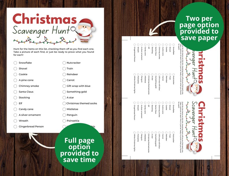 Christmas Scavenger Hunt for Kids, Teens, and Adults | Christmas Party ...