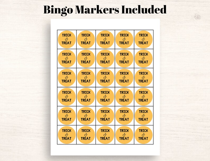 Halloween Bingo Cards With Chips | Halloween Bingo Printable | Bingo ...