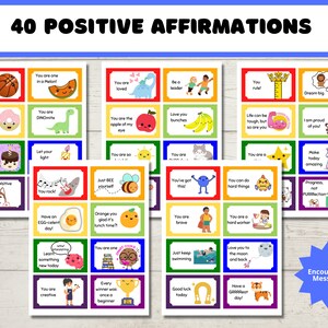 Positive Affirmation Lunchbox Notes for Kids - Etsy