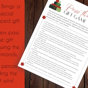 Christmas Pass the Gift Game | Christmas Party Games Printable for Kids ...