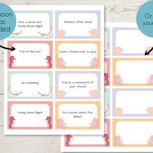 Reward Chart With Under the Sea Theme | Editable Chore Chart for Kids ...