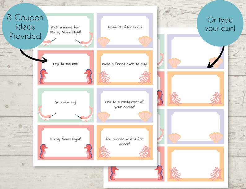 Reward Chart With Under the Sea Theme | Editable Chore Chart for Kids ...
