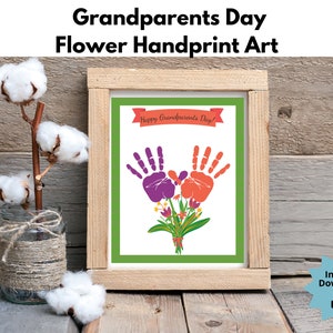 Printable Handprint Art | Happy Grandparents Day| Grandparents Day ...