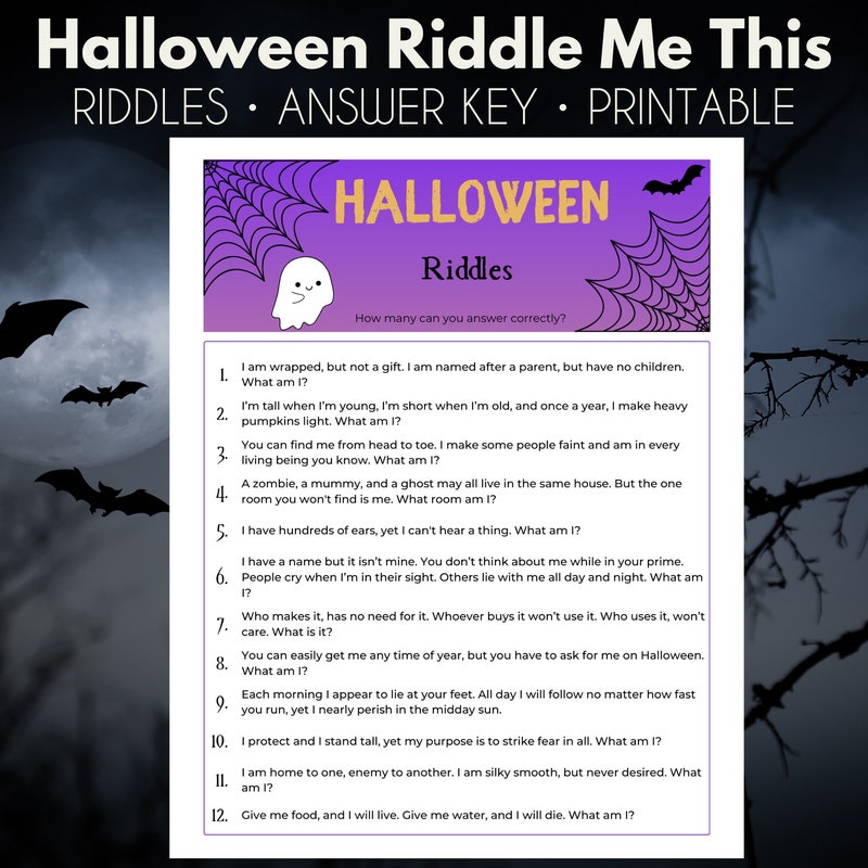 Riddle Me This Halloween - Etsy