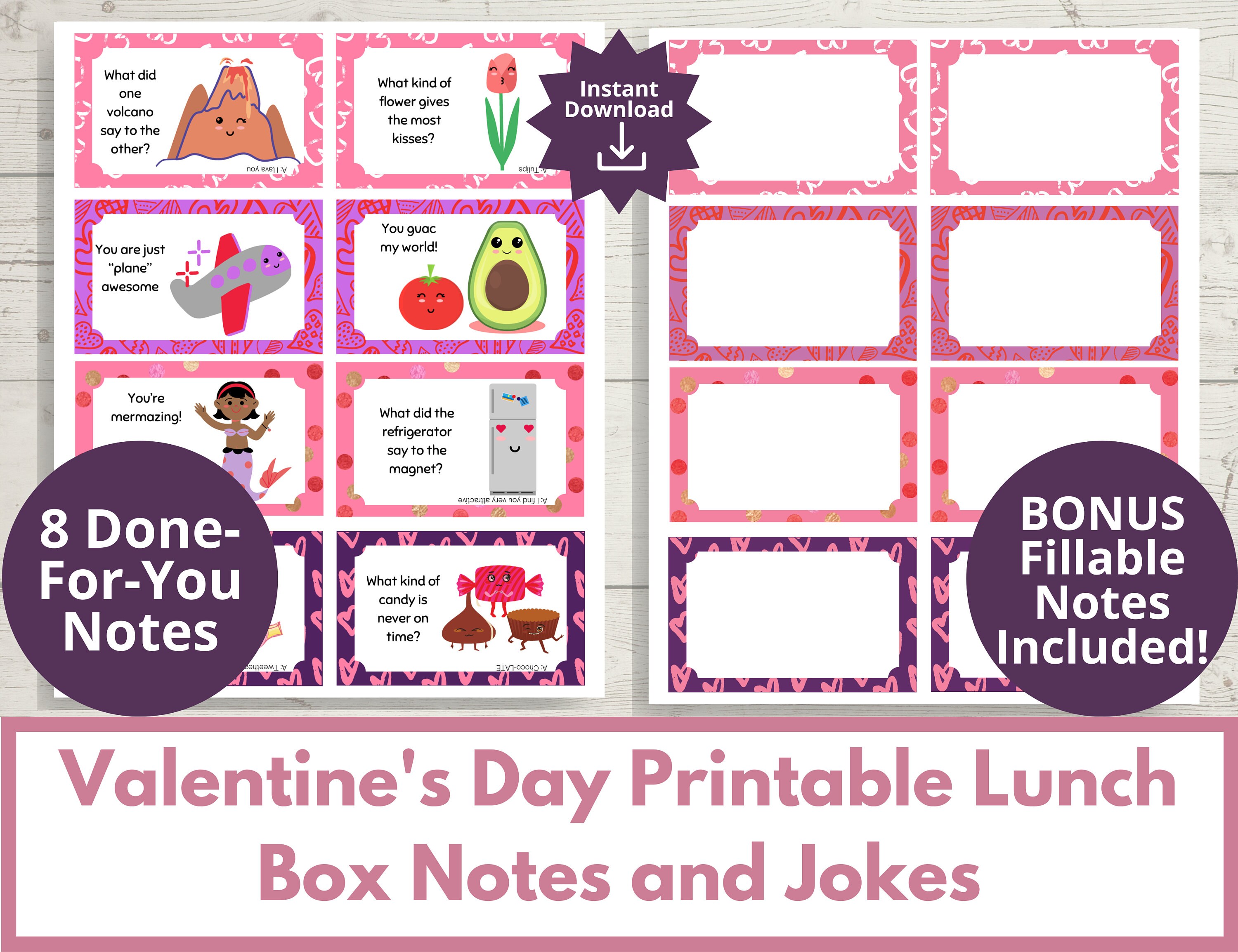 Valentines Day Lunchbox Notes and Lunch Box Jokes for Kids Lunchbox ...