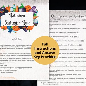 Halloween Scavenger Hunt for Kids | Halloween Treasure Hunt | Halloween ...