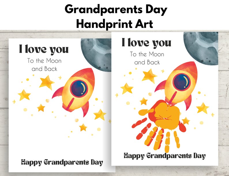 Printable Handprint Art | Happy Grandparents Day |printable Grandparent ...