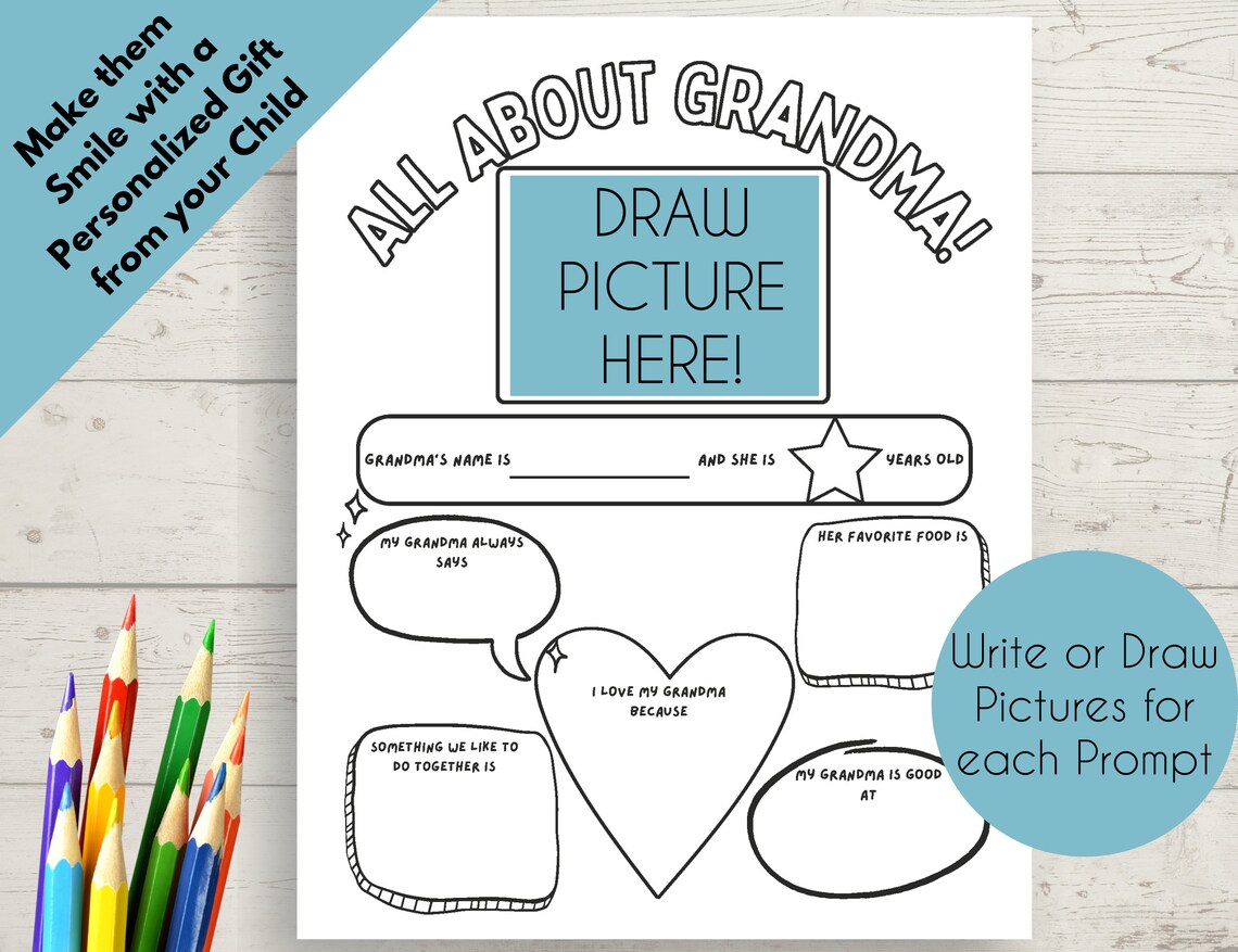 All About My Grandma | All About My Grandpa | Grandparents Day ...