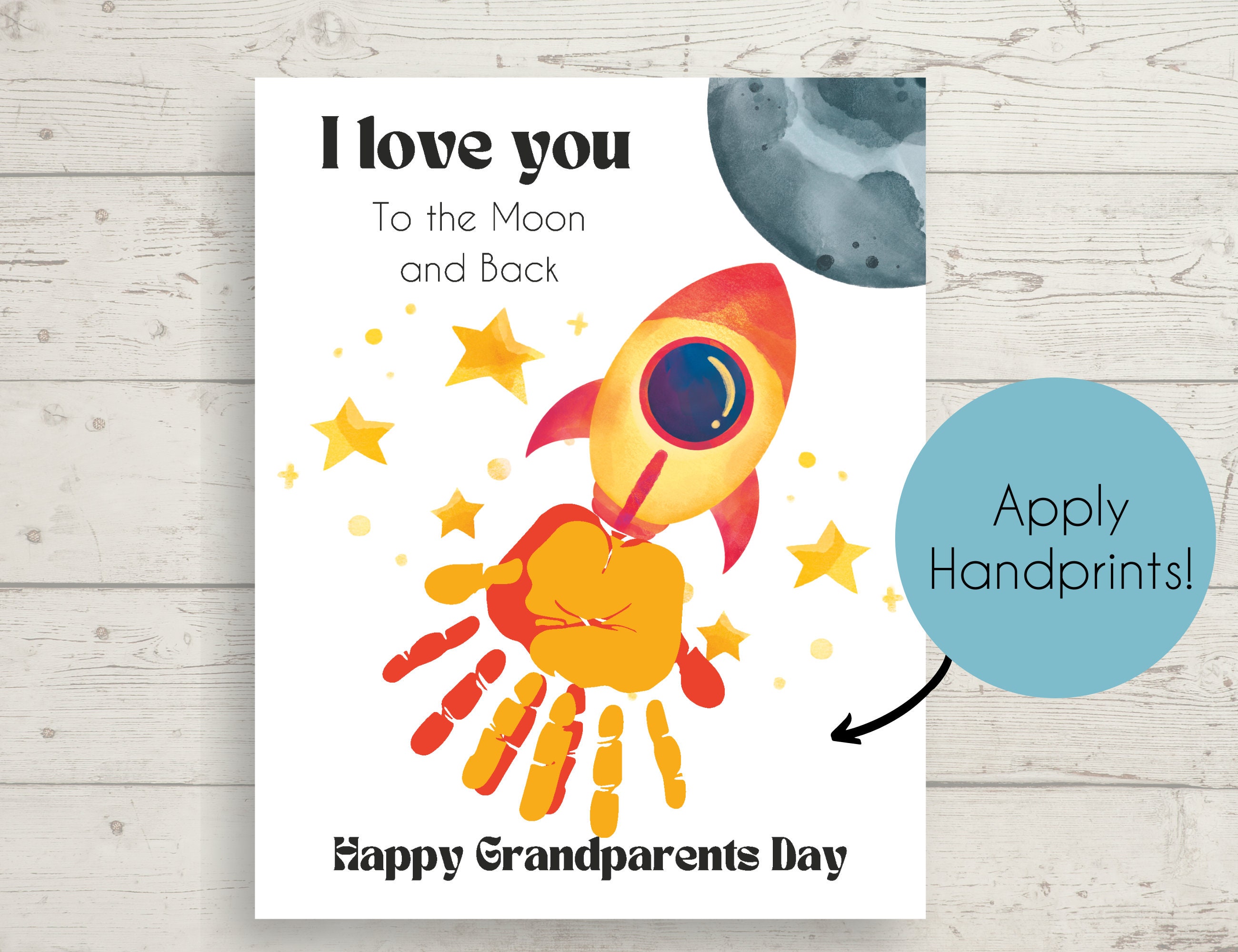 Printable Handprint Art | Happy Grandparents Day |printable Grandparent ...