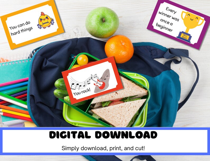 Positive Affirmation Lunchbox Notes for Kids - Etsy