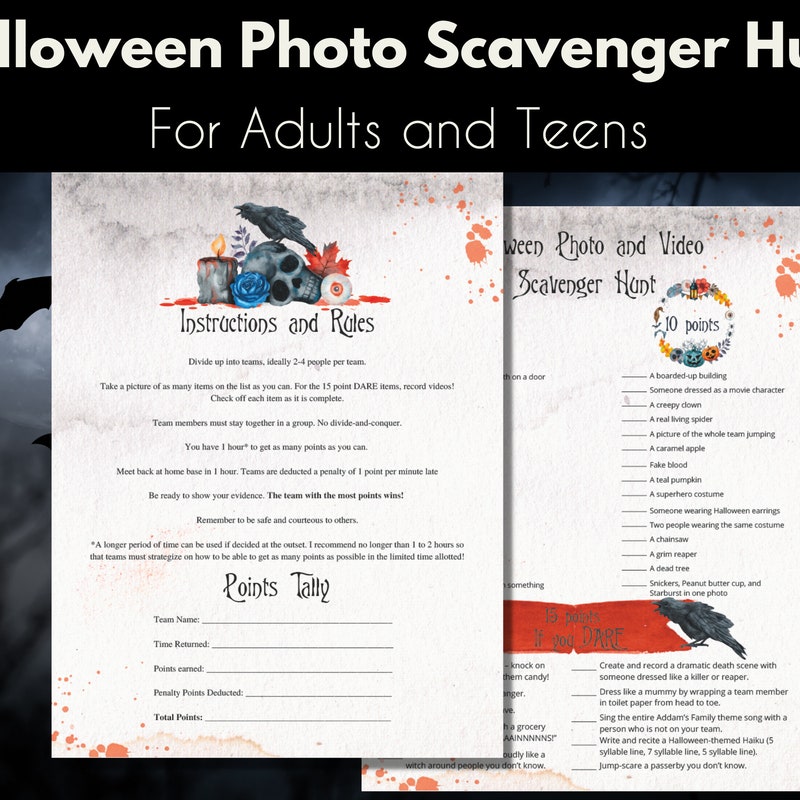 Halloween Scavenger Hunt - Etsy