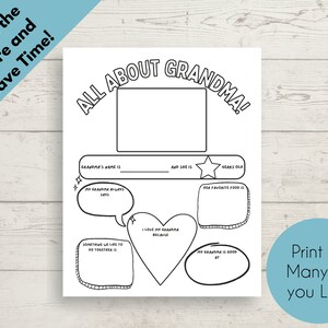 All About My Grandma | All About My Grandpa | Grandparents Day ...