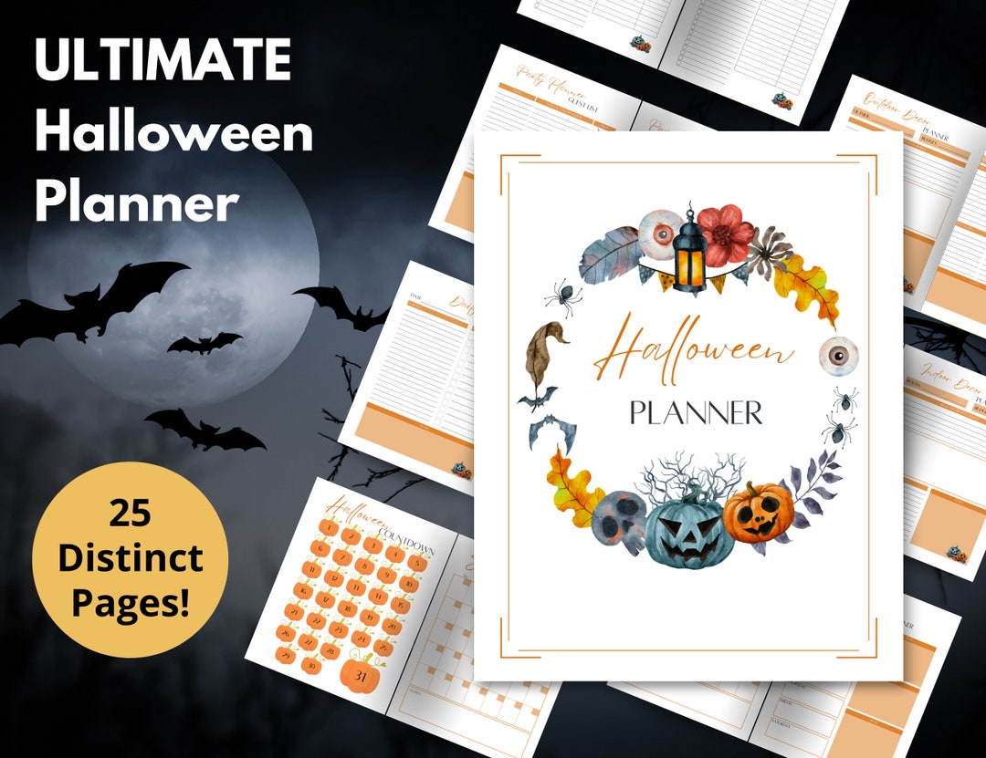 Printable Halloween Planner, Digital Halloween Planner, Downloadable ...