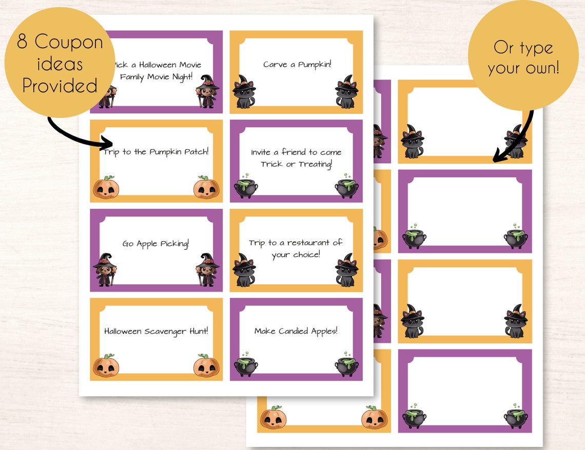 Halloween Reward Chart Editable Chore Chart for Kids - Etsy