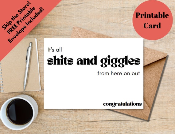 Funny Baby Card Digital Download Card Congratulations Baby - Etsy