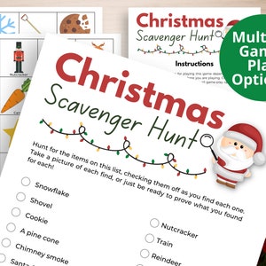 Christmas Scavenger Hunt for Kids, Teens, and Adults | Christmas Party ...