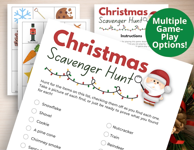 Christmas Scavenger Hunt for Kids, Teens, and Adults | Christmas Party ...