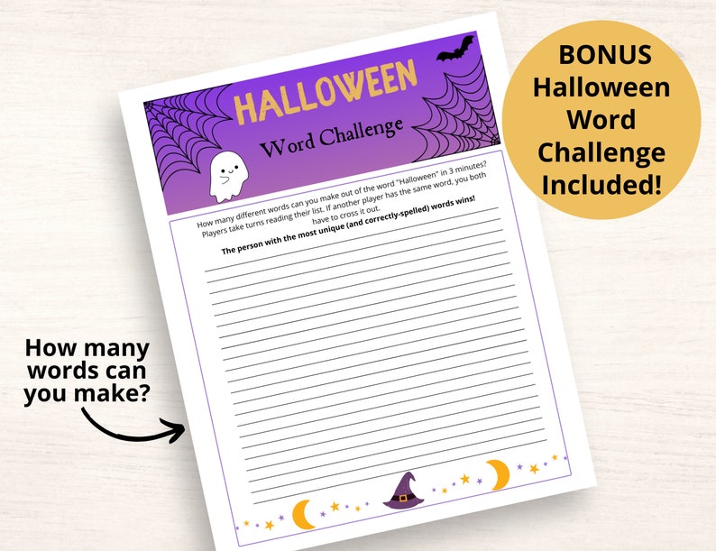Halloween Word Scramble | Halloween Party Game | Halloween Printable ...