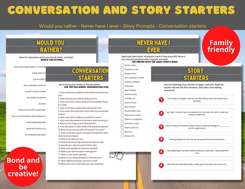 Printable Road Trip Games Bundle Travel Activity Printables for Kids - Etsy