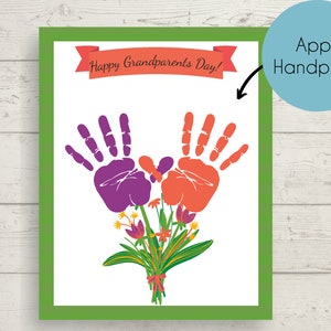 Printable Handprint Art | Happy Grandparents Day| Grandparents Day ...