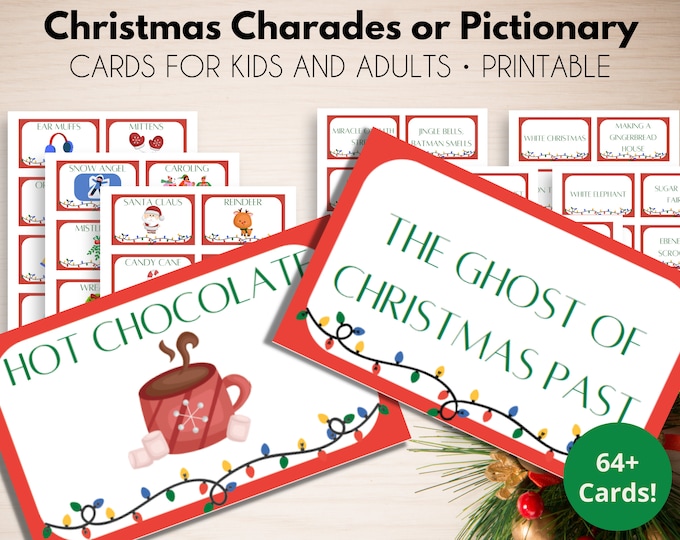 Christmas Charades for Kids, Christmas Party Game, Christmas Charades ...