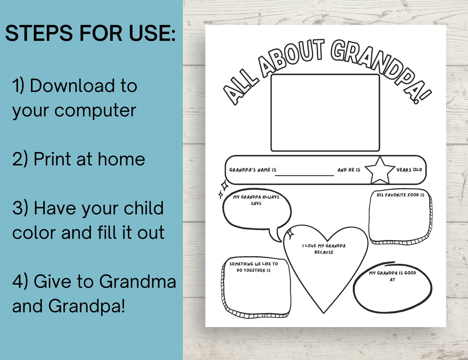 All About My Grandma | All About My Grandpa | Grandparents Day ...