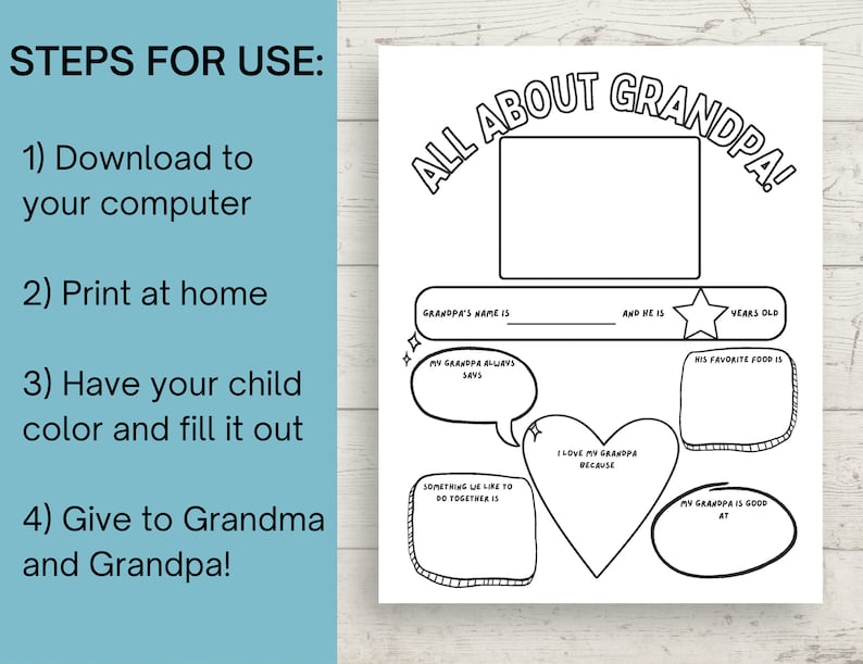 All About My Grandma | All About My Grandpa | Grandparents Day ...