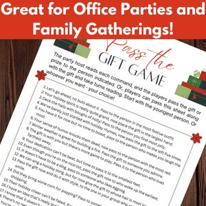 Christmas Pass the Gift Game | Christmas Party Games Printable for Kids ...