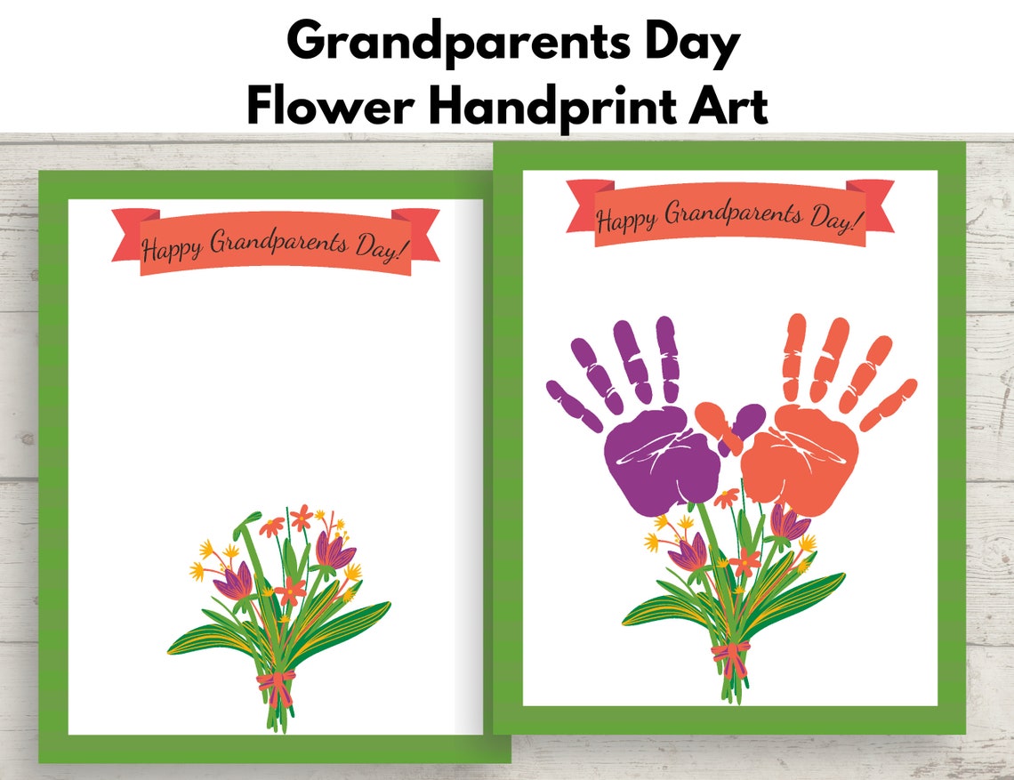 Printable Handprint Art | Happy Grandparents Day| Grandparents Day ...