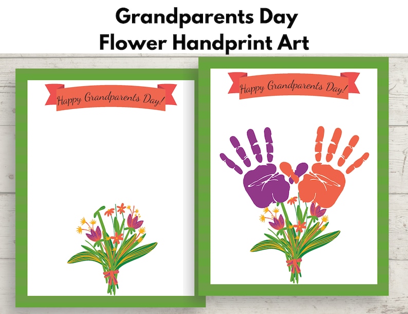 Printable Handprint Art | Happy Grandparents Day| Grandparents Day ...