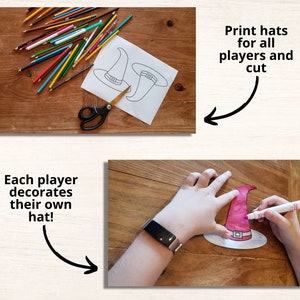 Pin the Hat on the Witch Game | Pin the Hat on the Wizard | Printable ...