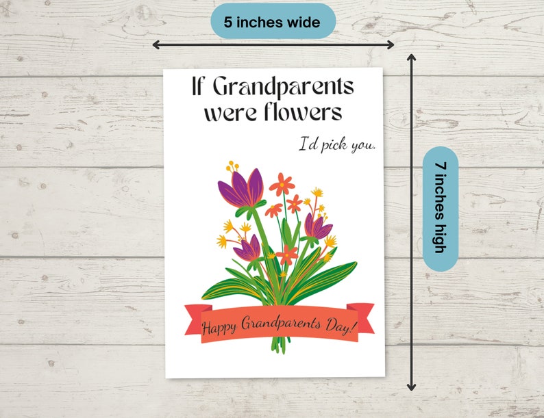 Printable Grandparents Day Card | Happy Grandparents Day | Floral ...