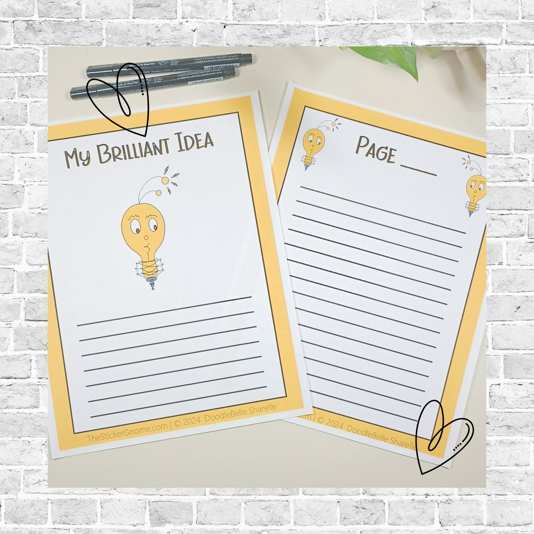 Printable Journal Pages Teacher Printables Writing Prompt-doodlebelle ...